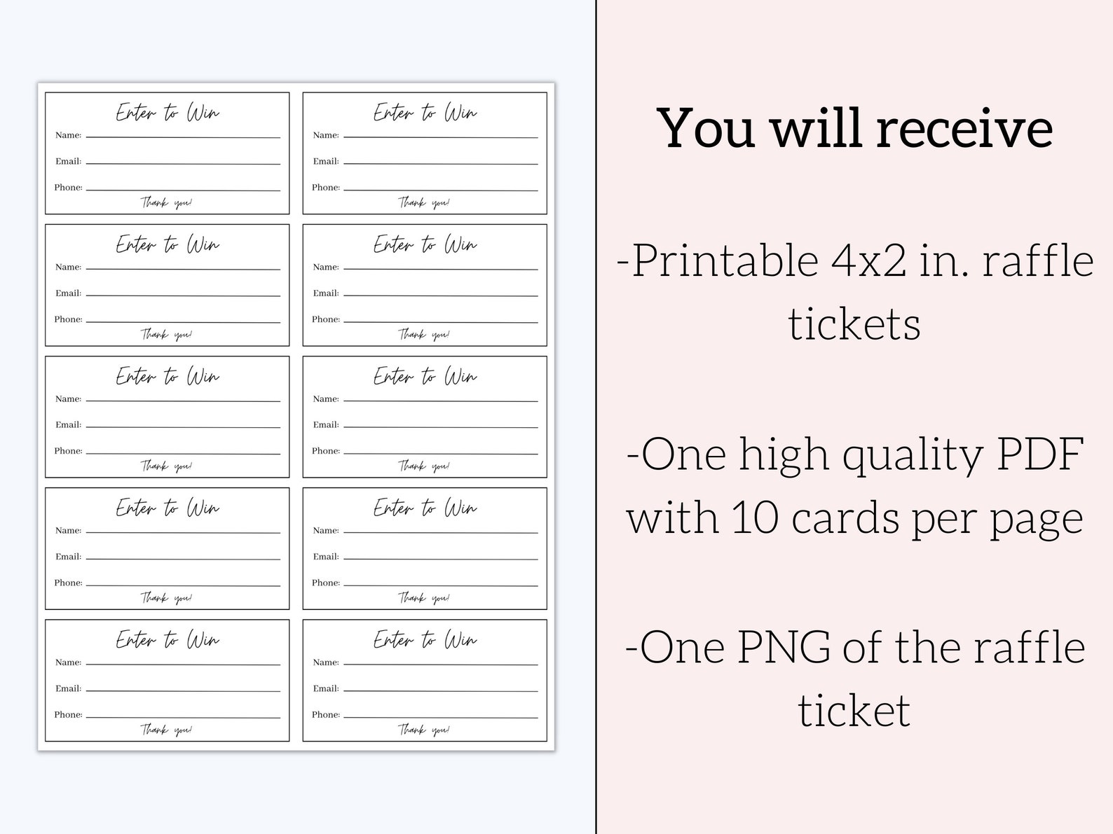 Printable Raffle Tickets, Raffle Tickets, Raffle Card, Raffle ...