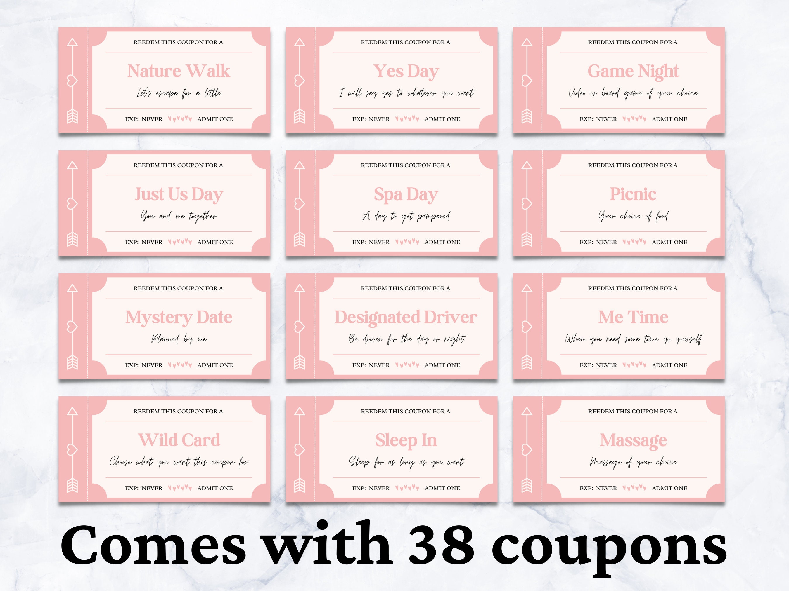 Love Coupons Book, Printable Wife Coupons, Coupon for Her, Romantic ...