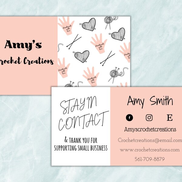 Crochet Business Cards - Etsy