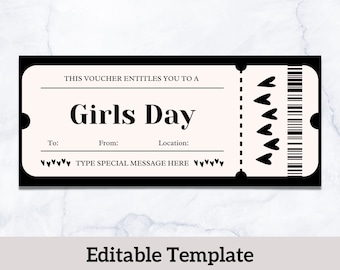 Girls Day Gift Certificate - Etsy