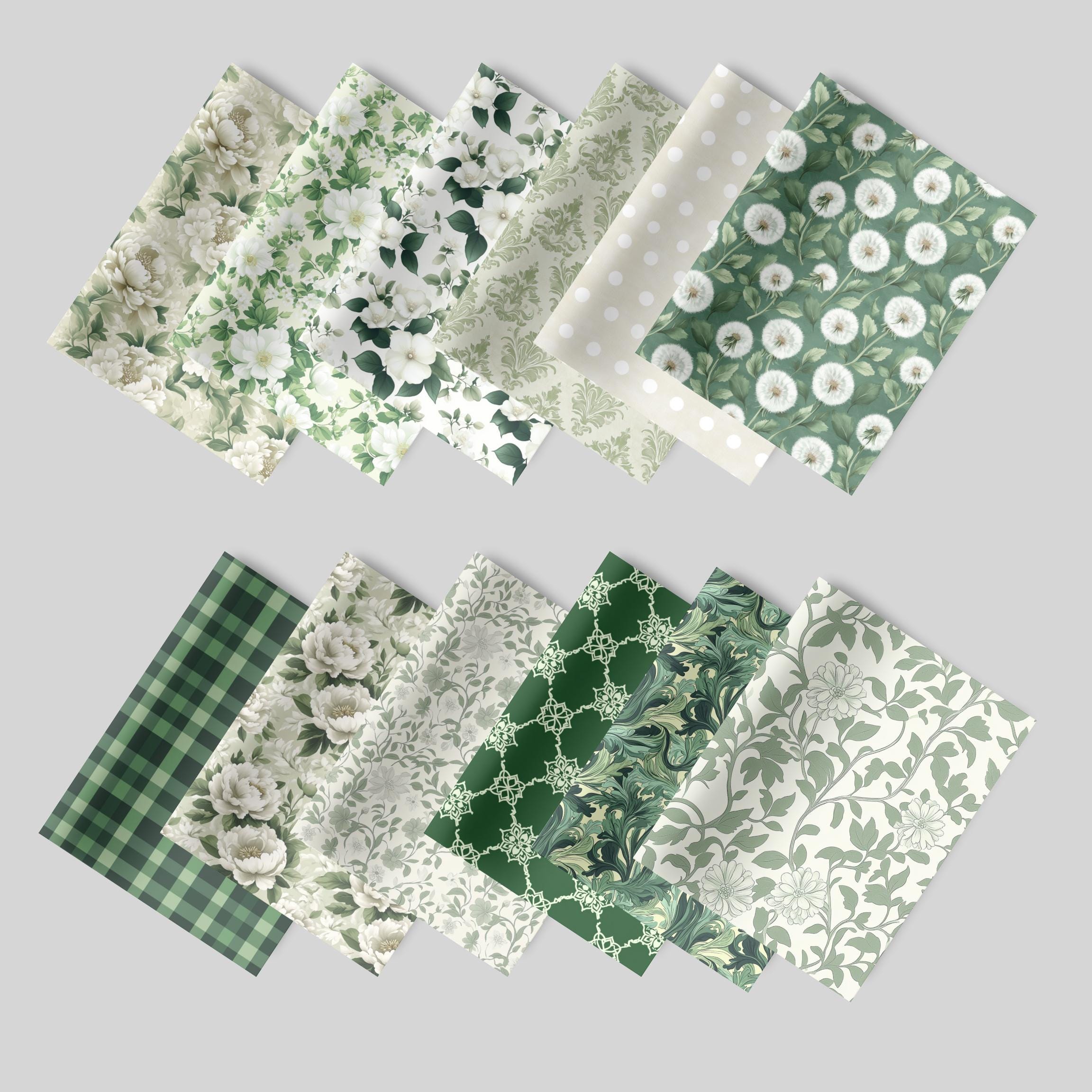 Spring Green Digital Paper Sublimation Clipart Illustrations Graphics ...