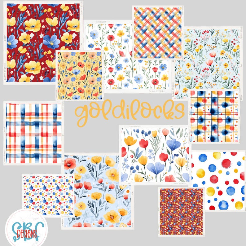 Goldilocks Digital Paper Sublimation Clipart Illustrations Graphics - Etsy