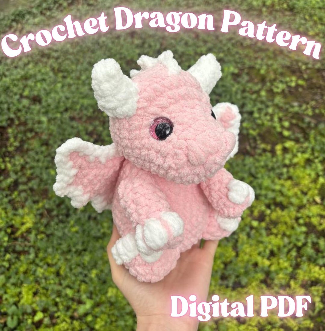 Crochet Dragon Pattern | Amigurumi Dragon Plushie Pattern | Baby ...