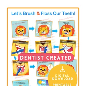 Brushing Routine | Brush Teeth | Dental Education Poster | Kid's Dental ...