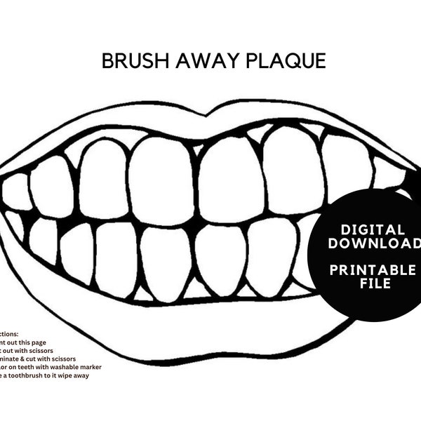 Brush Teeth Handout - Etsy UK