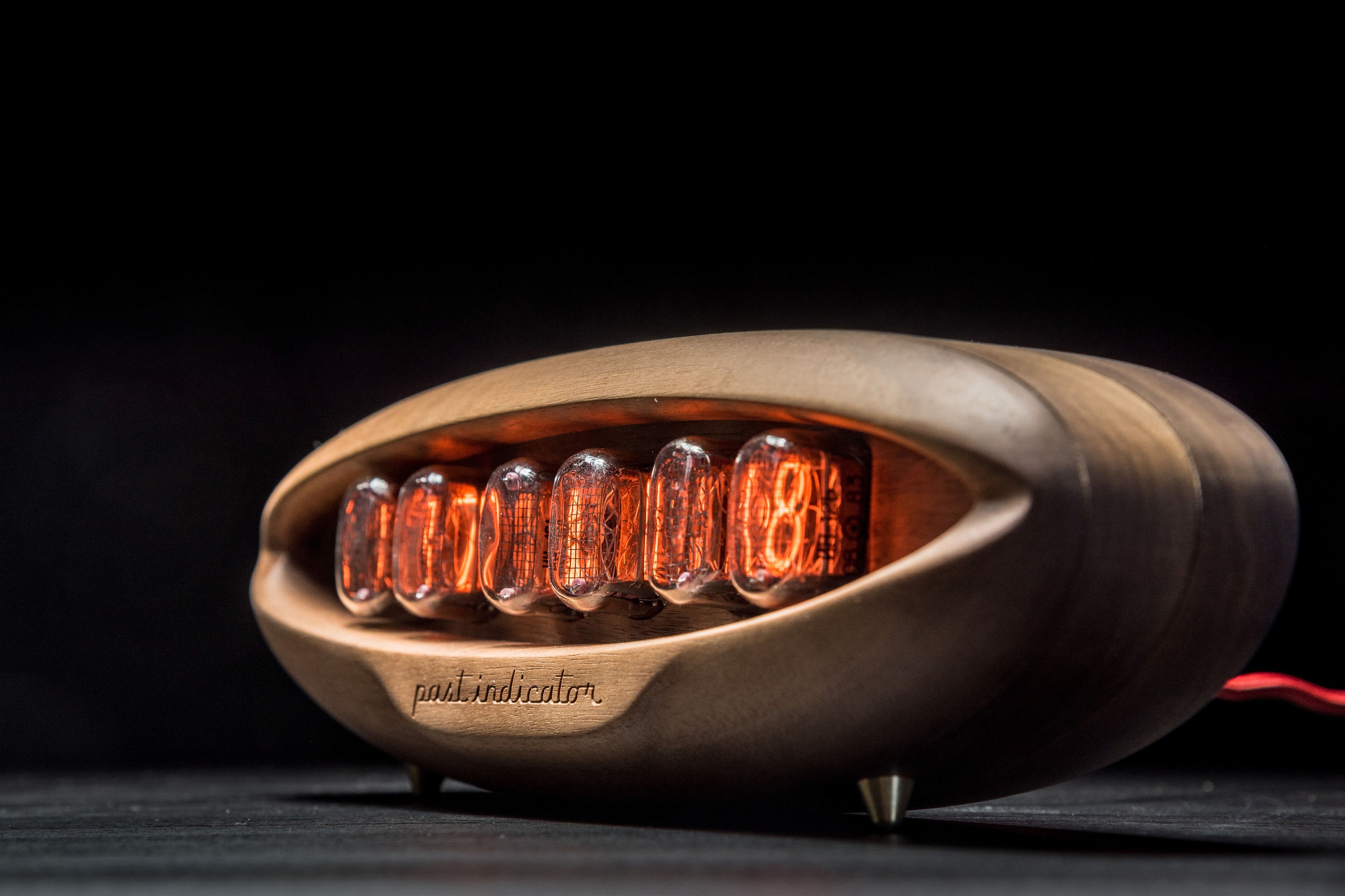CUSTOMIZATION Nixie Tube Clock in Premium Hardwood and IN 12 Bulbs Mid ...