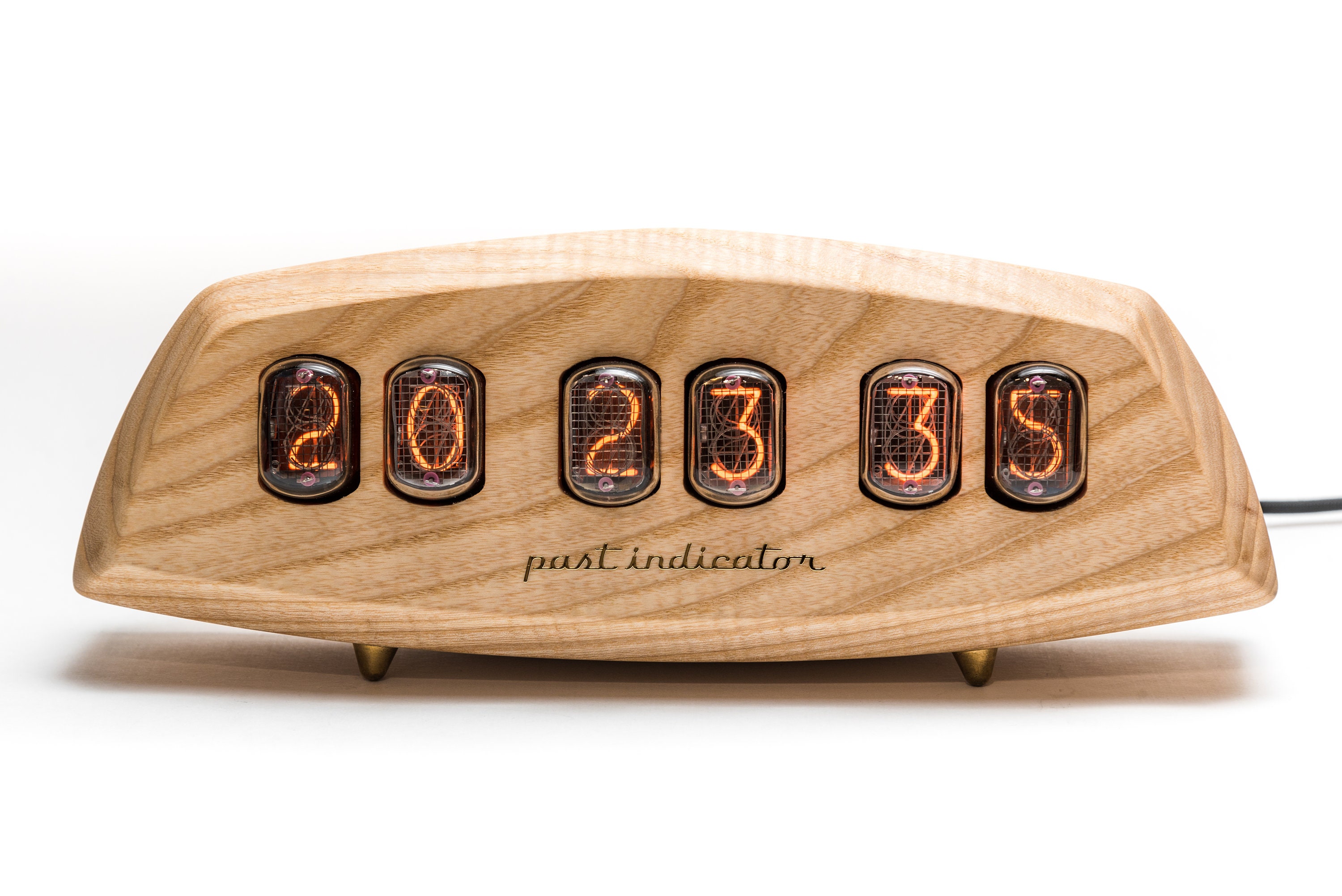 Nixie Tube Clock With Wood and IN 12 Bulbs Retro Table Office Clock ...