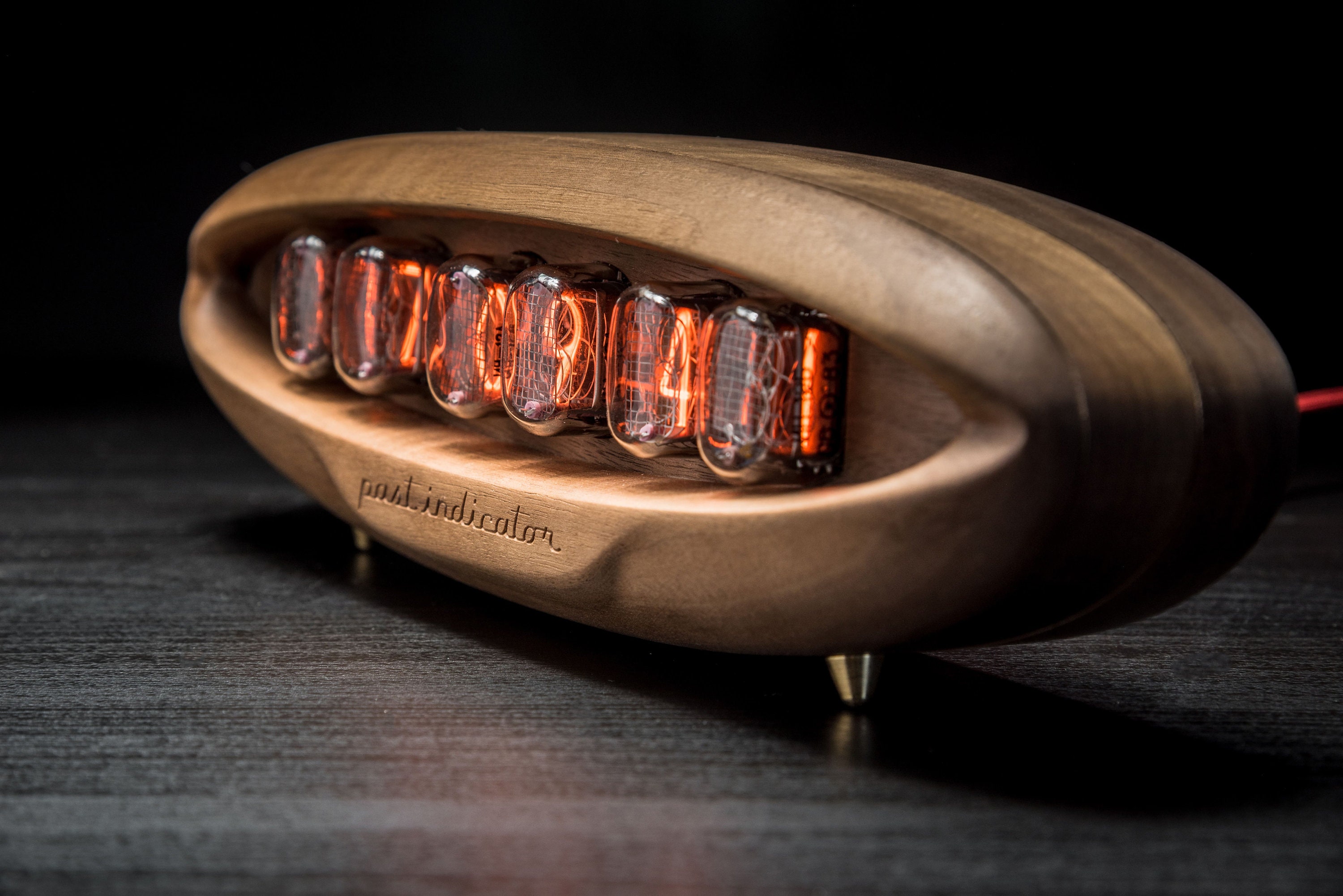 CUSTOMIZATION Nixie Tube Clock in Premium Hardwood and IN 12 Bulbs Mid ...