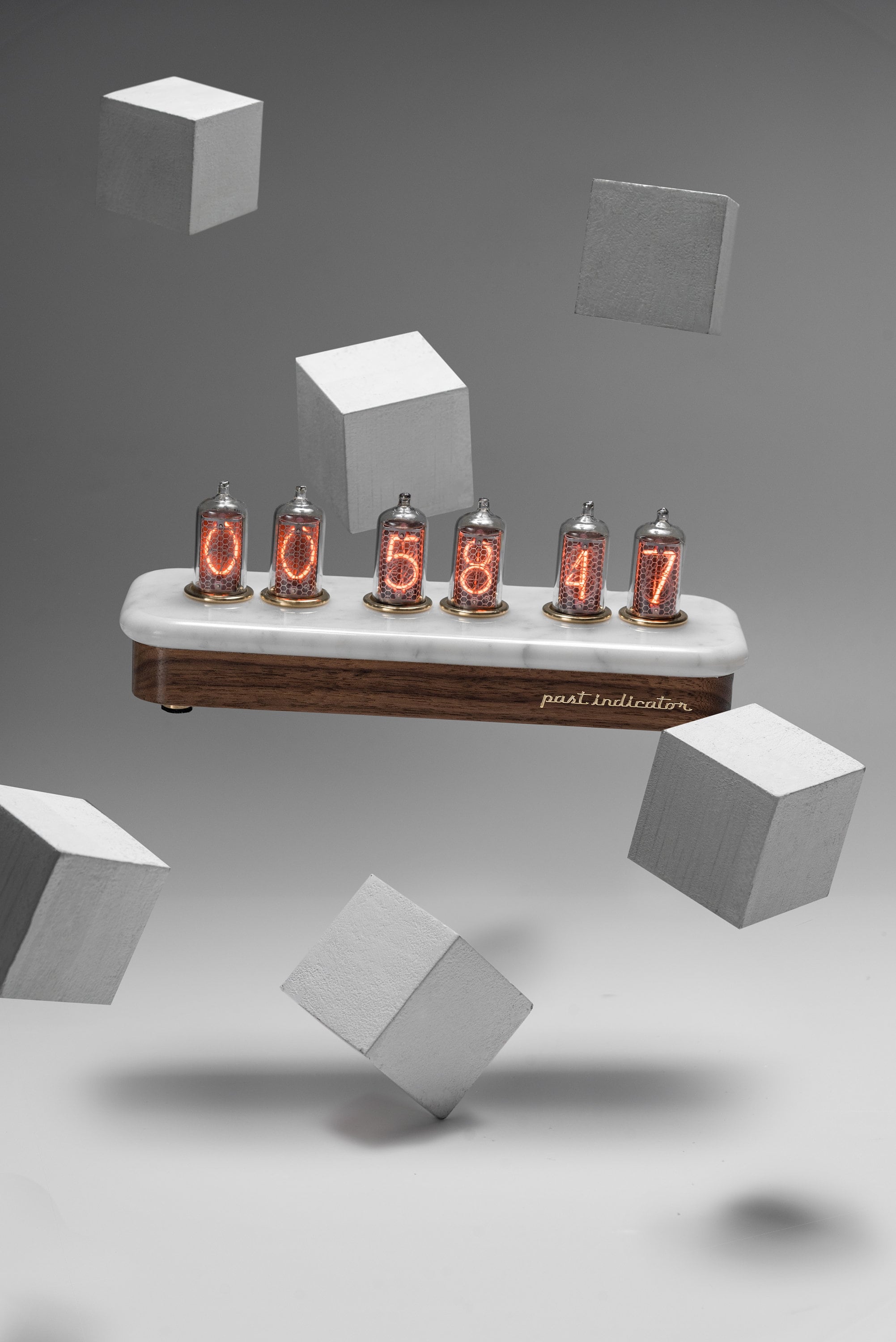 Custom | Marble Nixie Clock | Free Personalization | Alarm Desk Clock ...