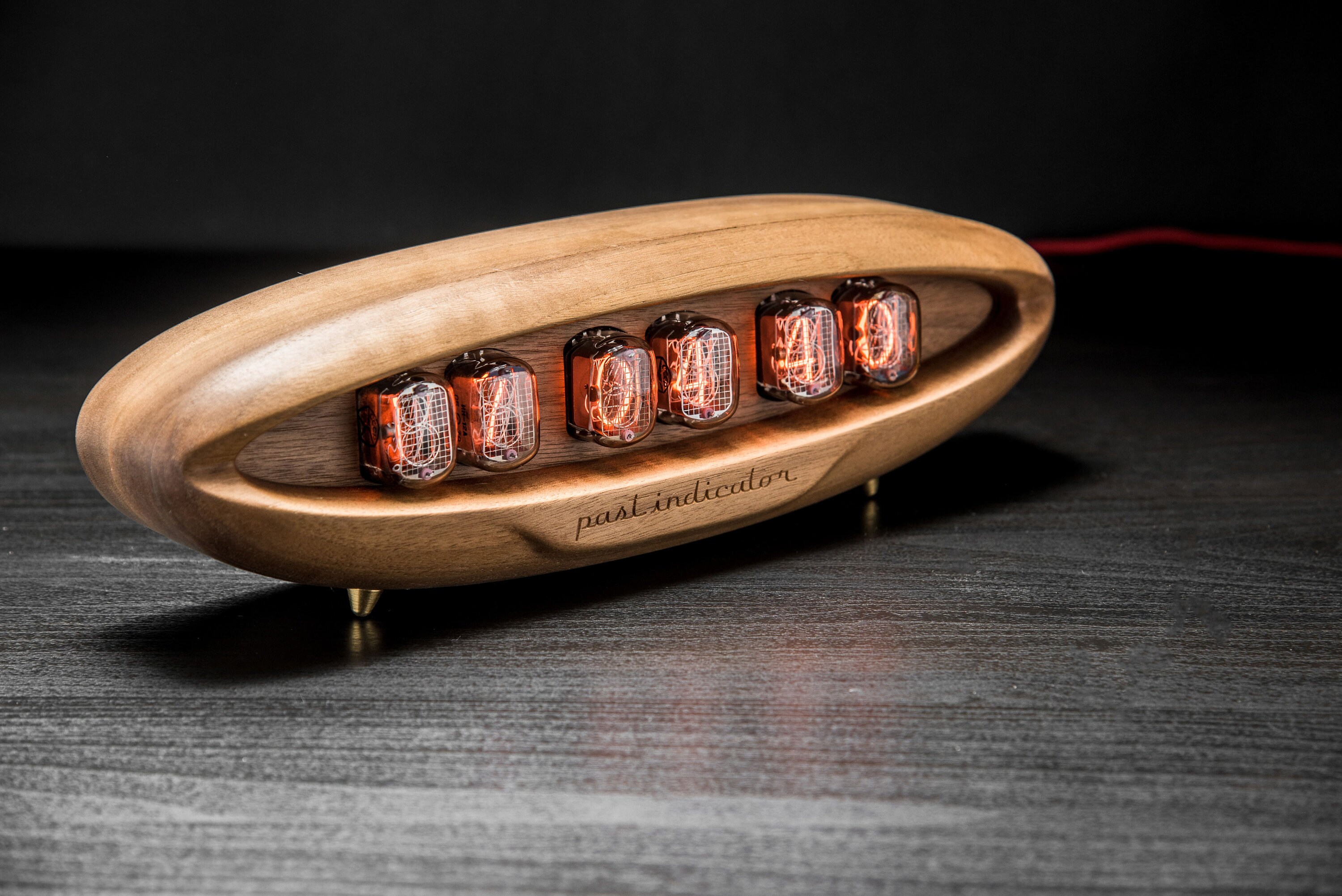 CUSTOMIZATION Nixie Tube Clock in Premium Hardwood and IN 12 Bulbs Mid ...