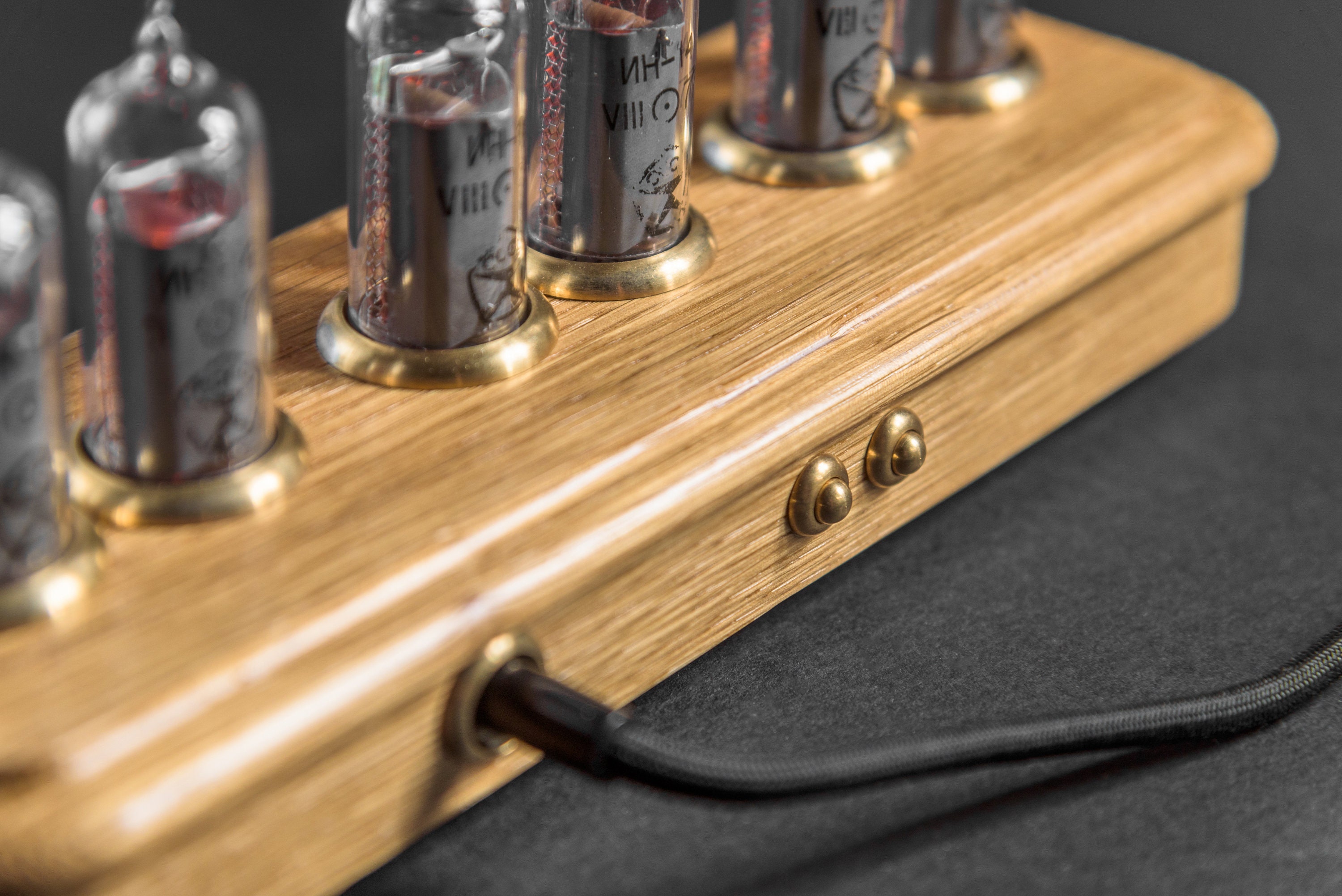 CUSTOMIZABLE Nixie Clock, Oak Wood Clock | Desk Decor, Gift Idea, First ...