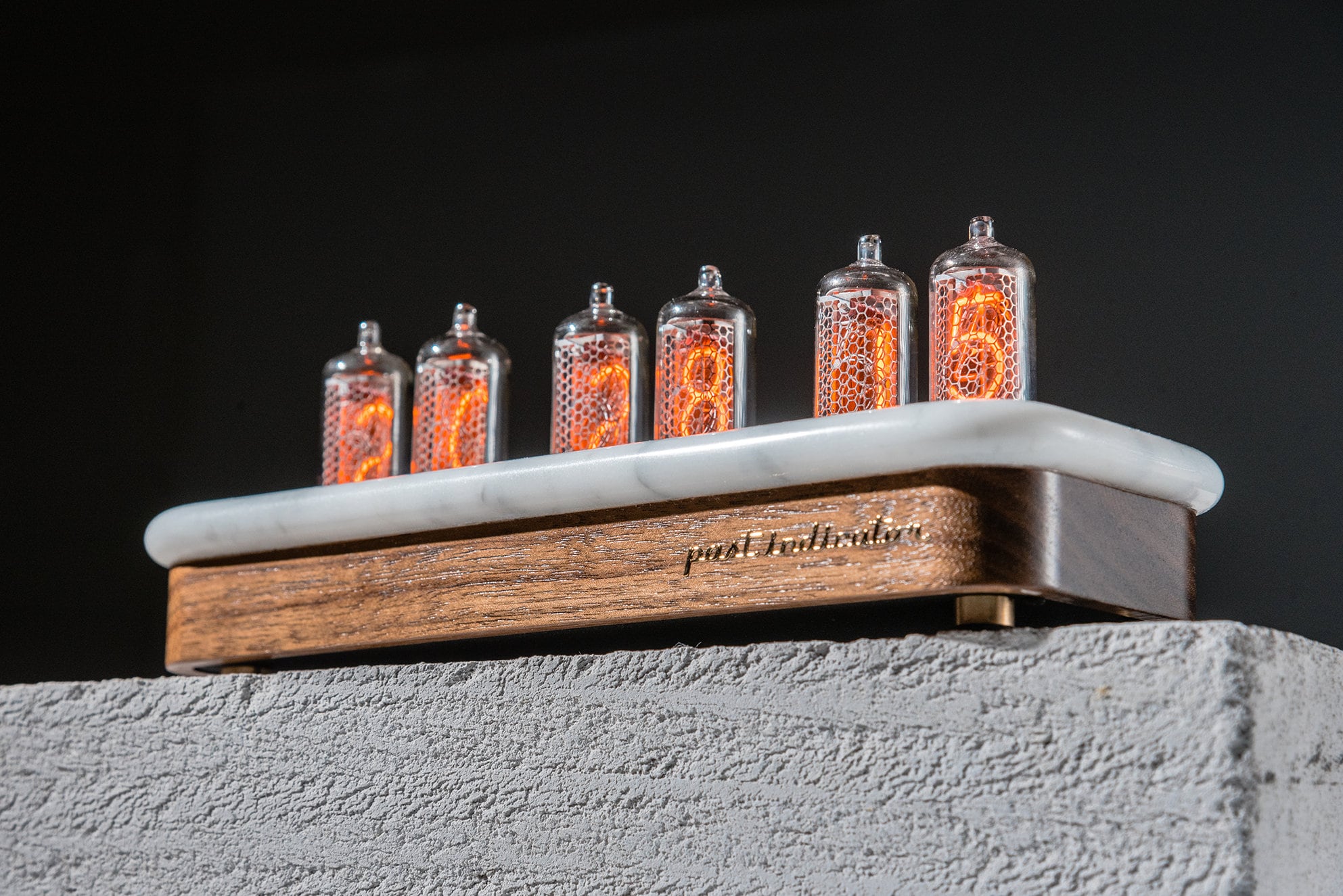 Custom | Marble Nixie Clock | Free Personalization | Alarm Desk Clock ...