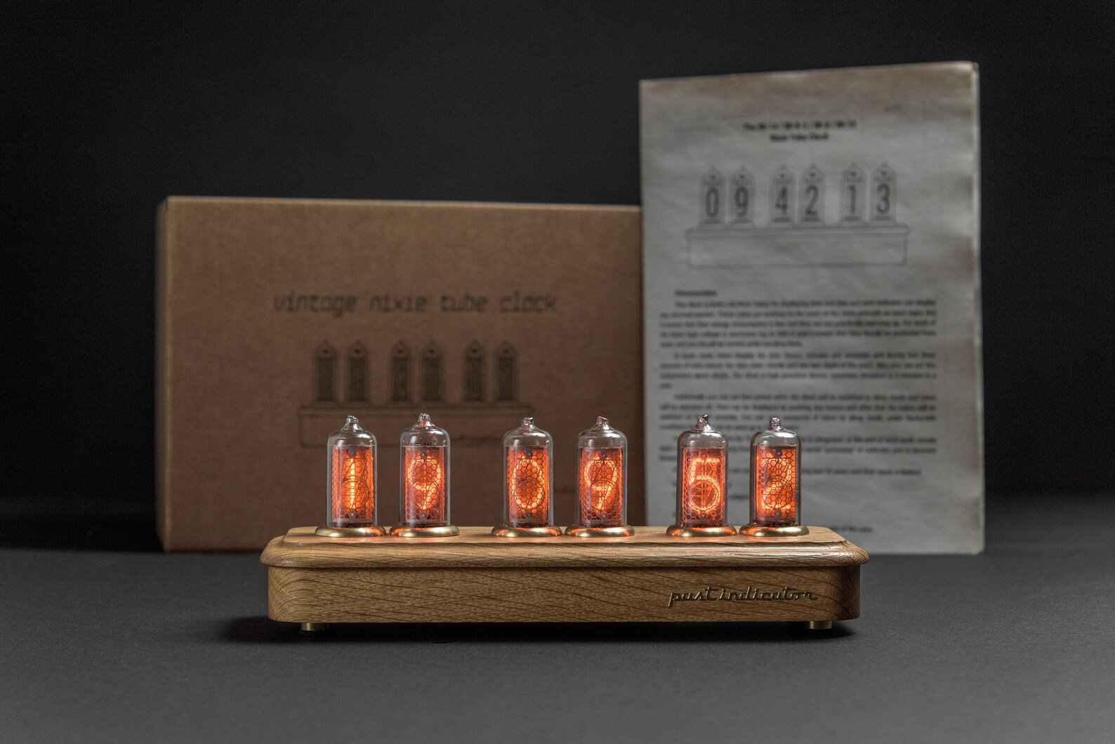 CUSTOMIZABLE Nixie Clock Oak Wood Clock Desk Decor Gift - Etsy