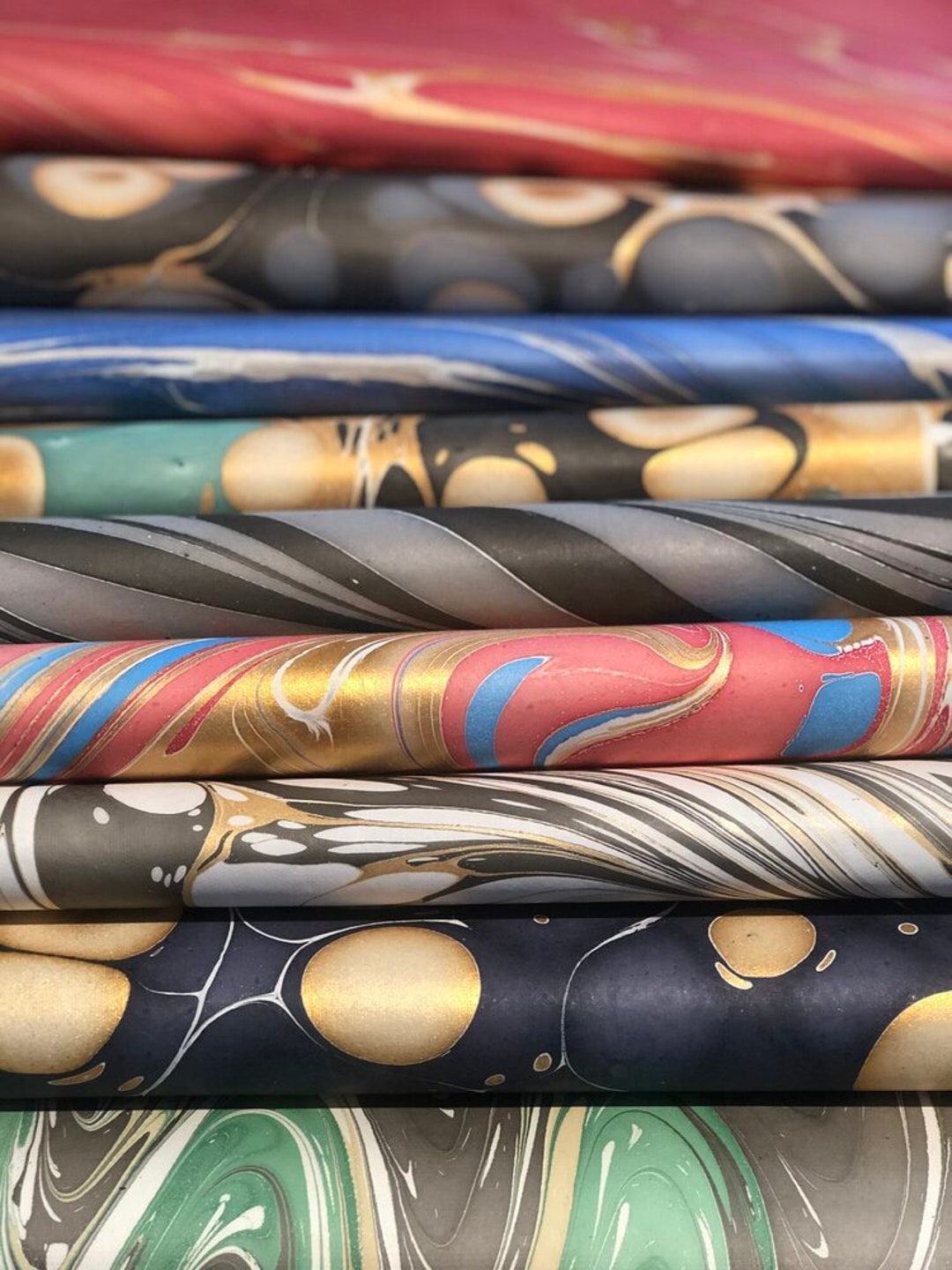 Midnight Blue Circle - Single Sheet - Wrapping Paper - Etsy