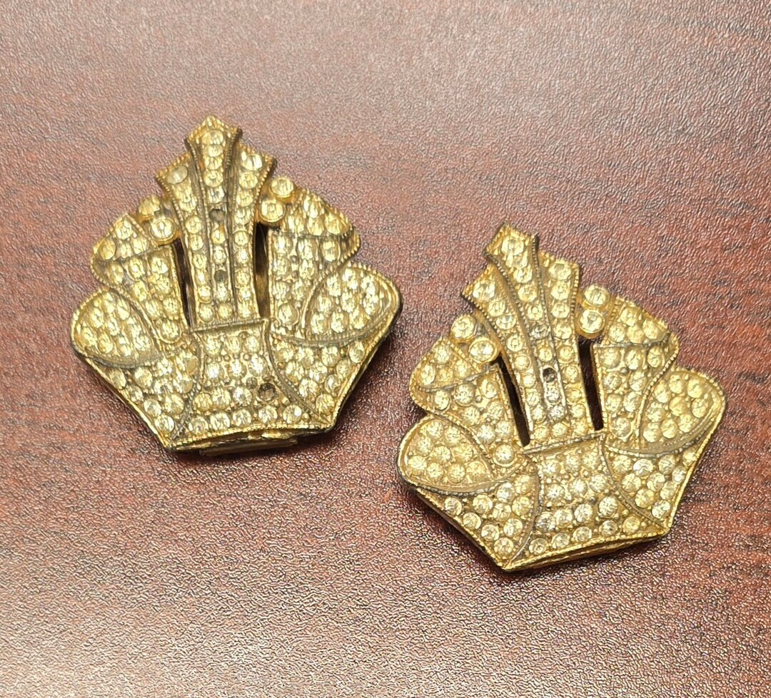 Art Deco Dress Clips (pair) - Etsy