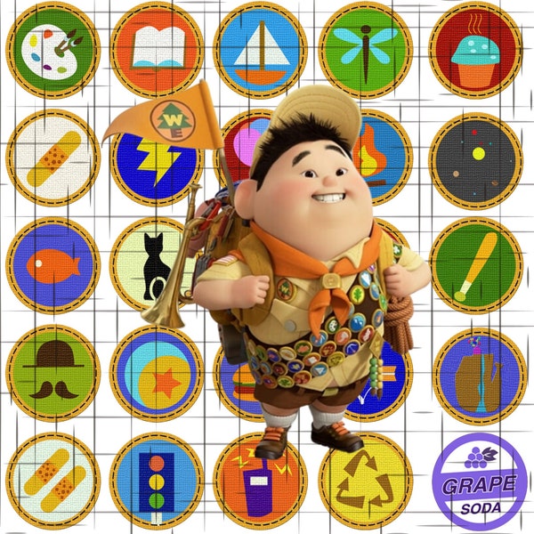 Up Badges Russell - Etsy
