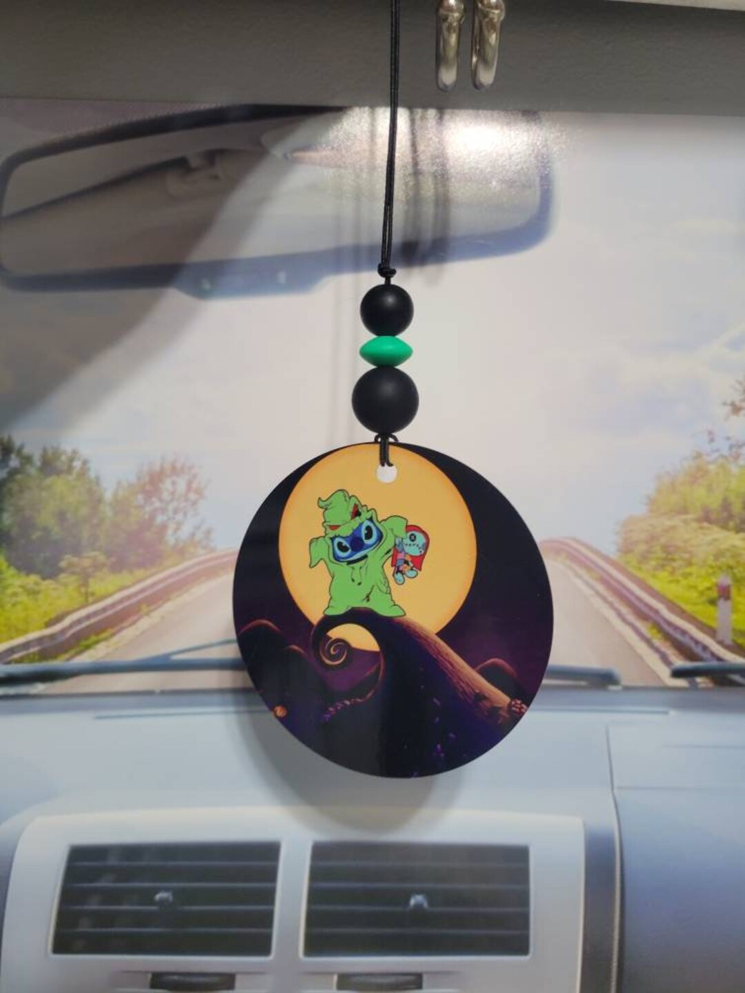 Stitch, Oogie Boogie, Rear View Mirror Charm, Car Accessory - Etsy