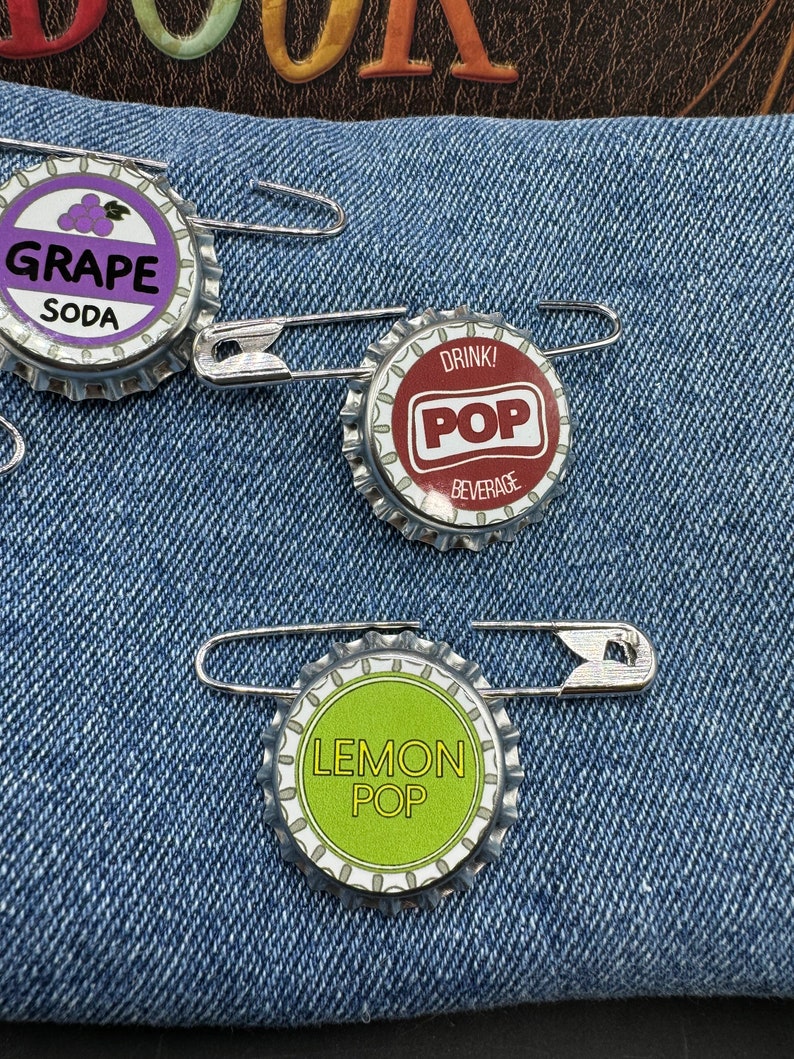 Ellie Soda Pins Set of 6, Ellie Badges - Etsy