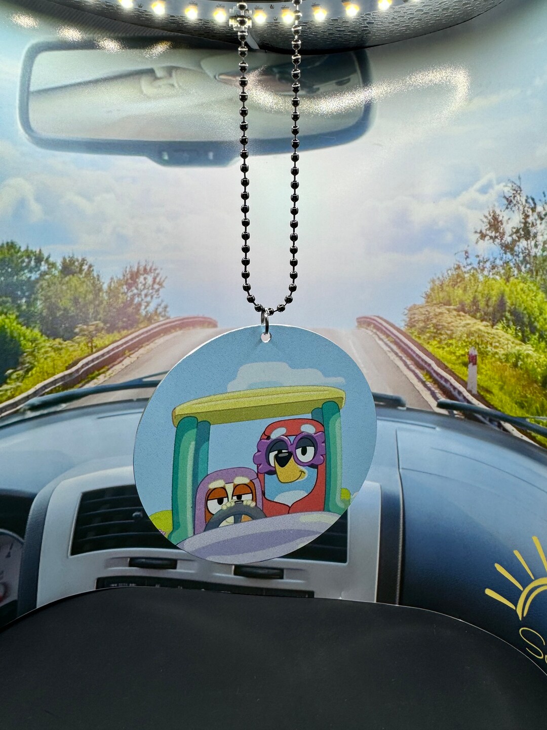 Bluey, Grannies Theft Auto Rear View Mirror Charm, Car Accessory - Etsy