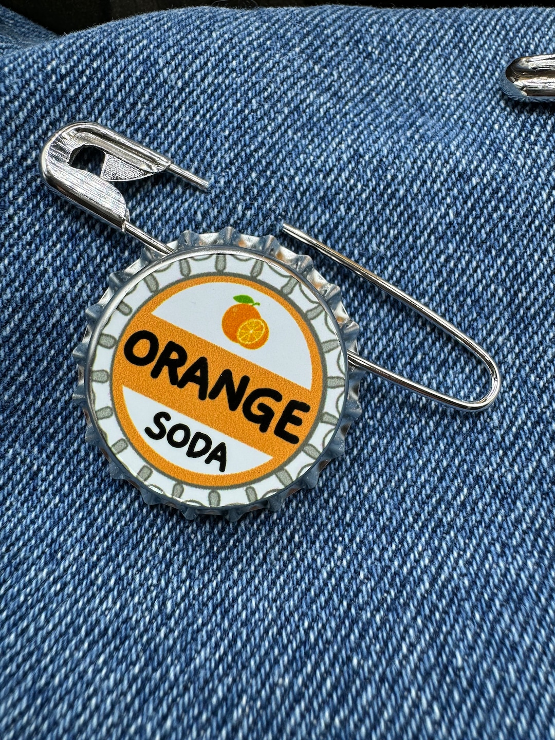Orange Soda Pin, Ellie Badge - Etsy