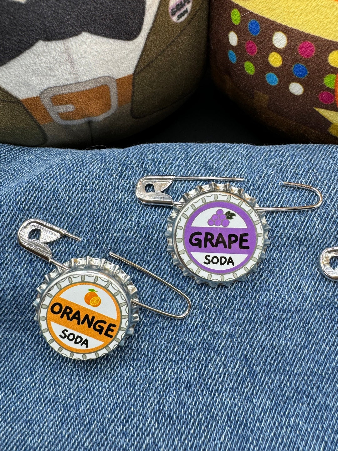 Grape Soda and Orange Soda Pins, Ellie Badge, Carl and Ellie Pins - Etsy