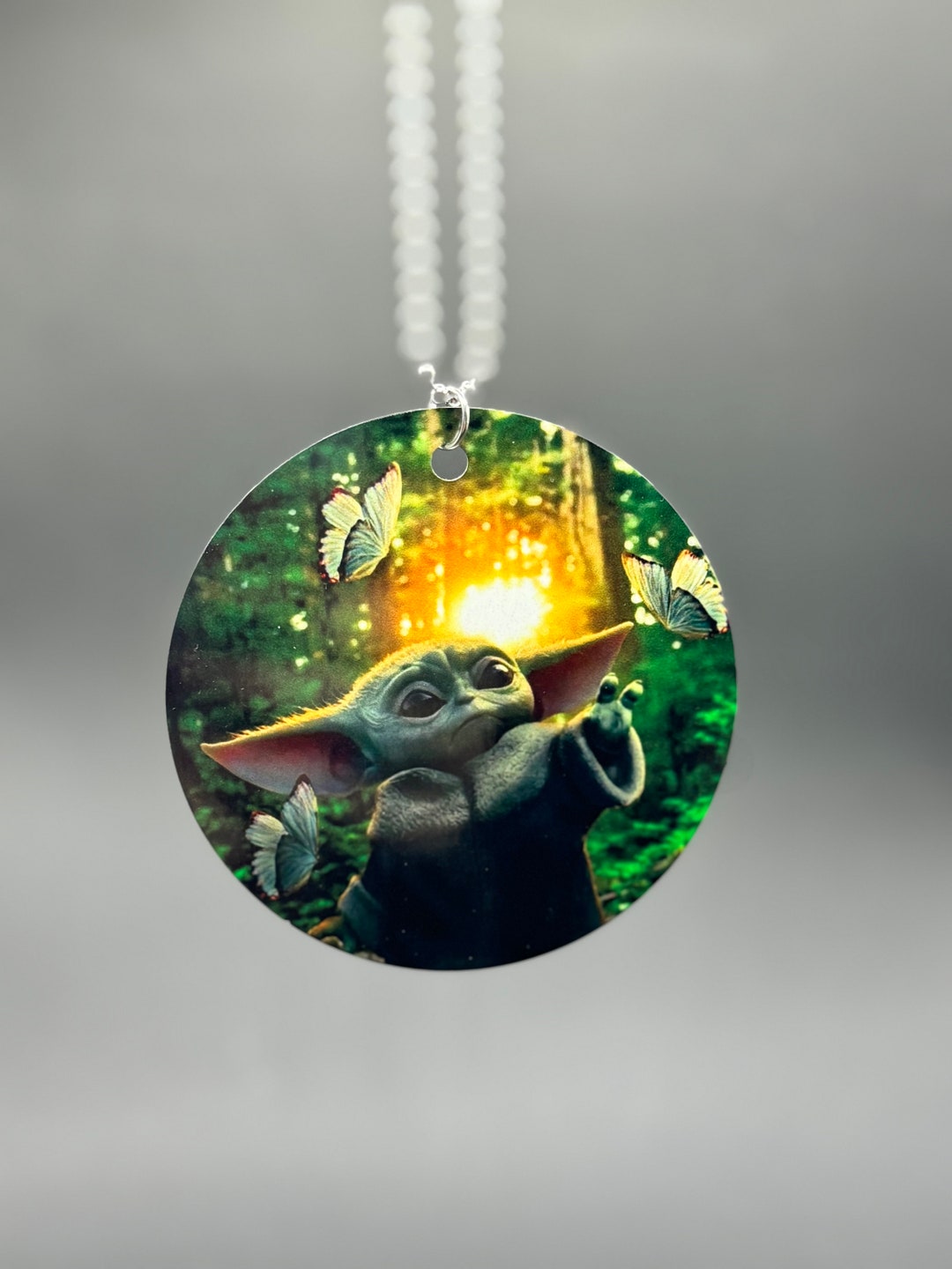 Grogu Butterflies, Rear View Mirror Charm, Car Accessory - Etsy