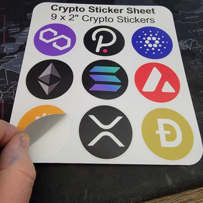 Top Crypto Laptop Stickers for Water Bottle, Laptop Stickers, Helmet ...