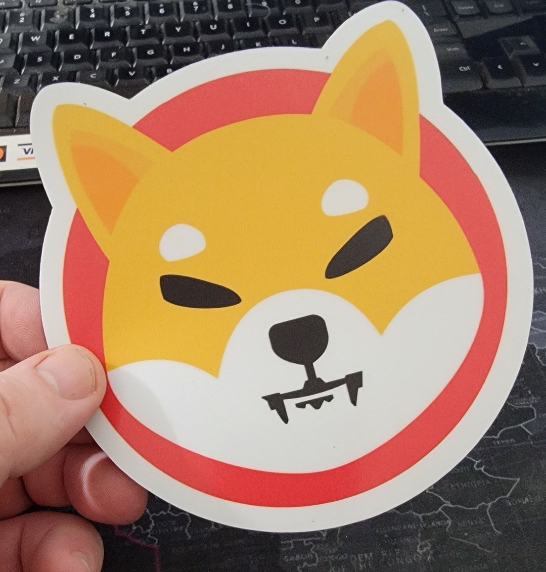 Shibu Inu Crypto Stickers Laminated Vinyl Shibu Inu Sticker Laptop ...