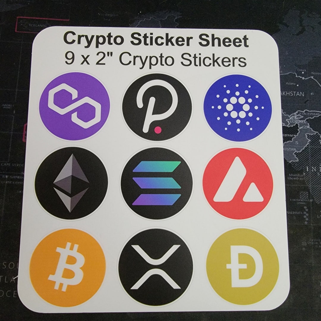 Top Crypto Laptop Stickers for Water Bottle, Laptop Stickers, Helmet ...