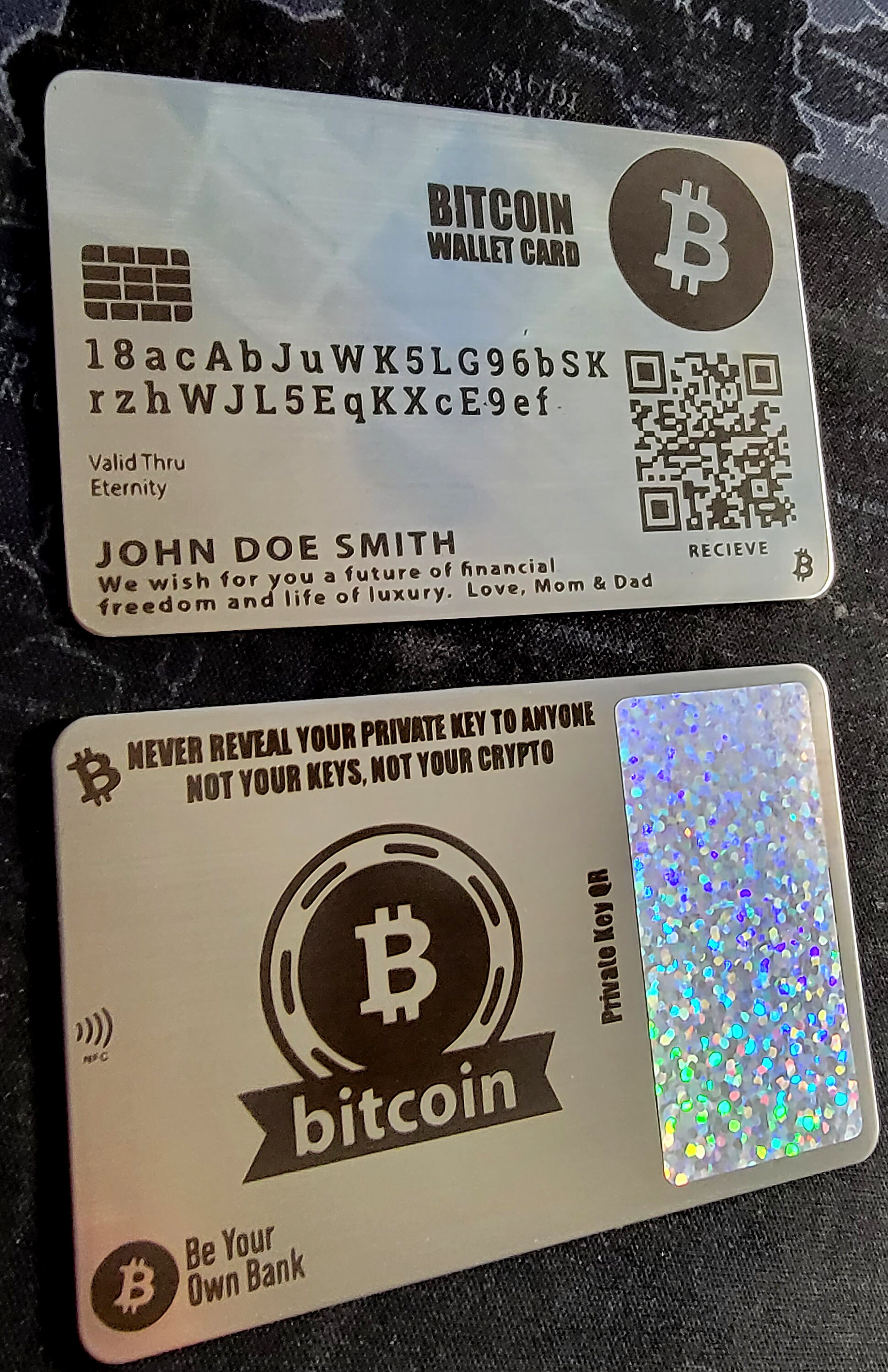 Bitcoin Wallet Personalized Stainless Steel Crypto Wallet Crypto Gift ...