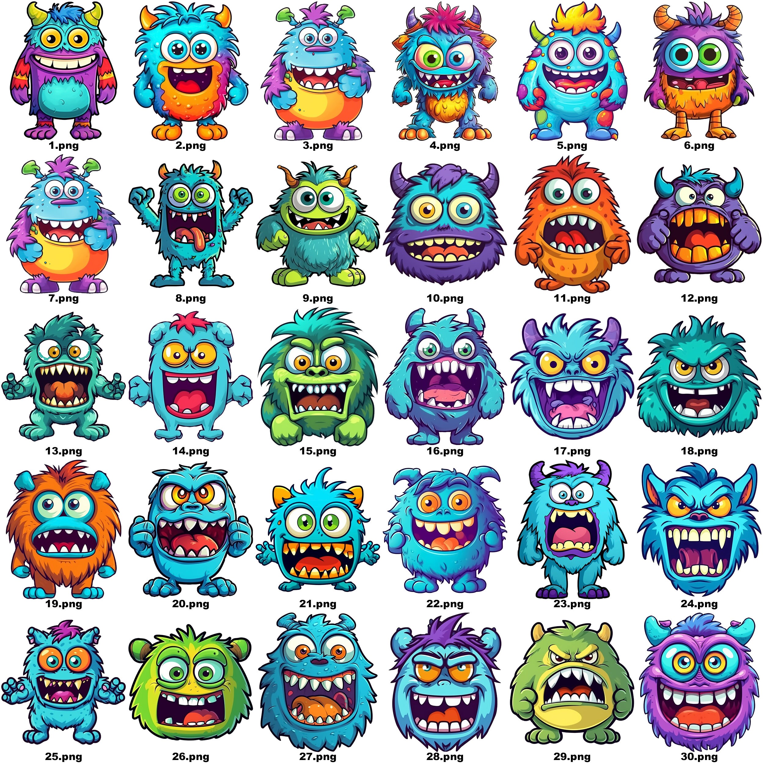 My Little Monsters Die-cut Personalized Sticker Sheets Cute Stickers ...