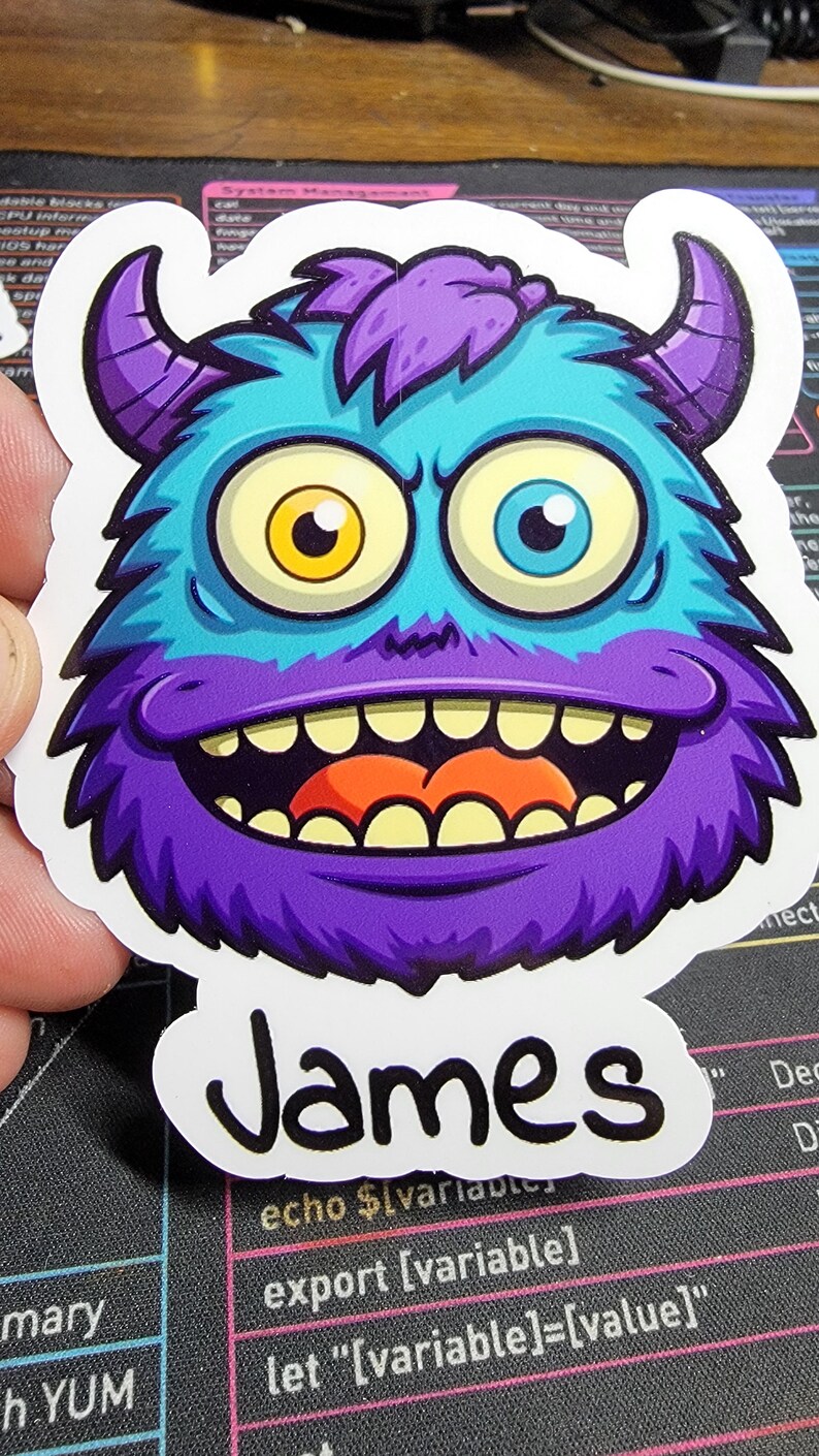 My Little Monsters Die-cut Personalized Sticker Sheets Cute Stickers ...