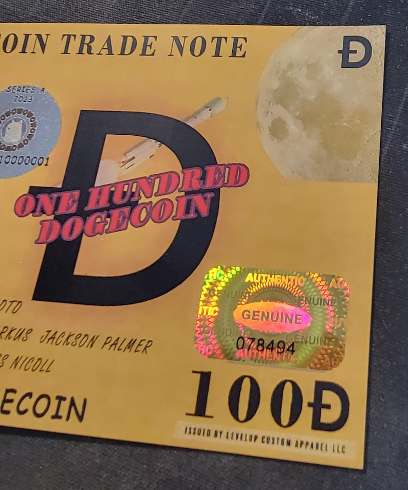 Doge Paper Wallet W/ Nfc Doge Wallet Waterproof Rip Proof - Etsy Canada