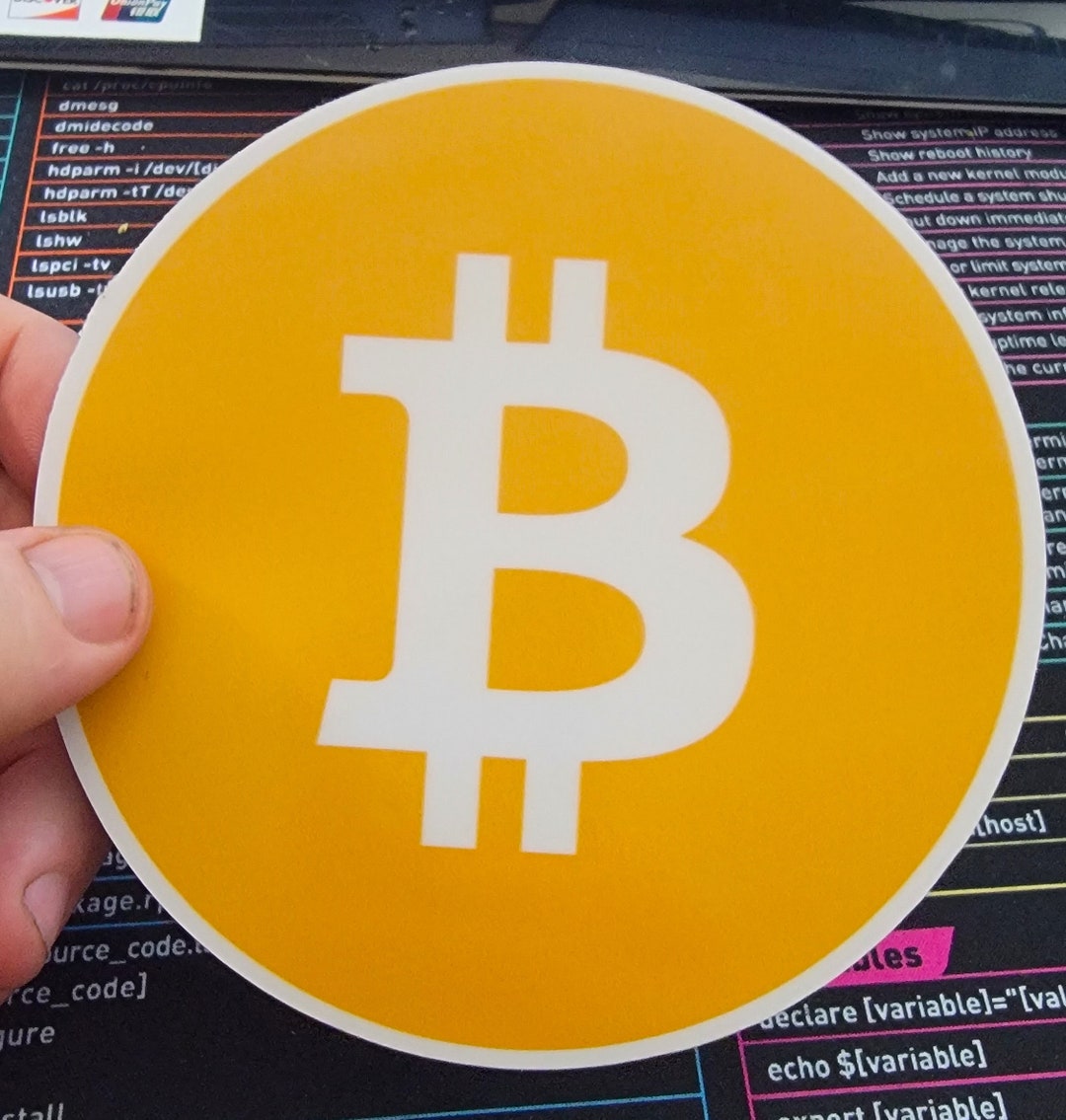 Bitcoin Stickers Laminated Waterproof Vinyl Crypto Sticker Laptop ...
