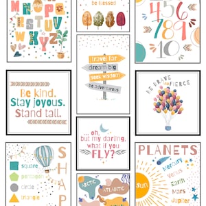 Montessori Classroom Art Set of 10-educational Posters,montessori ...