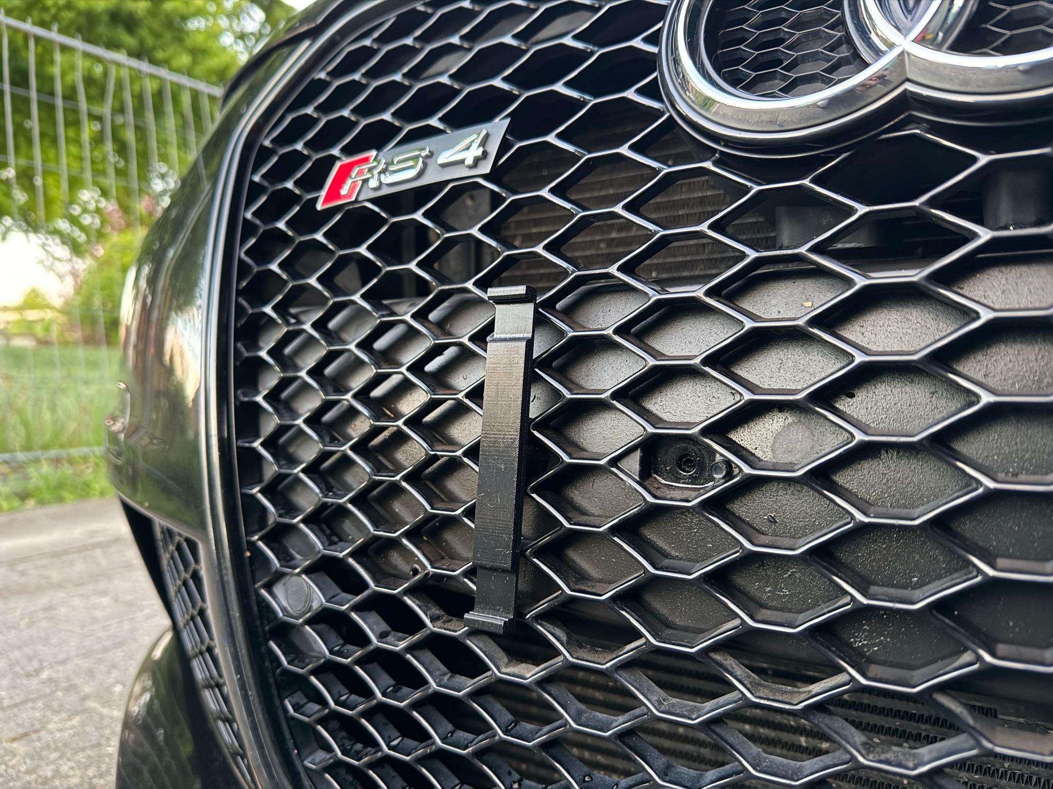 RS Honeycomb Grill License Plate Holder Set, Magnetic for Audi RS3, S1 ...
