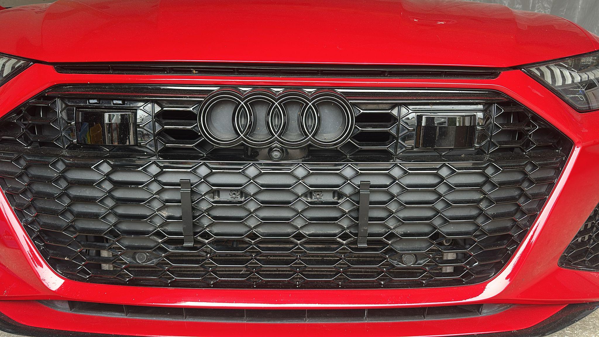 RS Honeycomb Grill License Plate Holder Set, Magnetic for Audi RS3, S1 ...