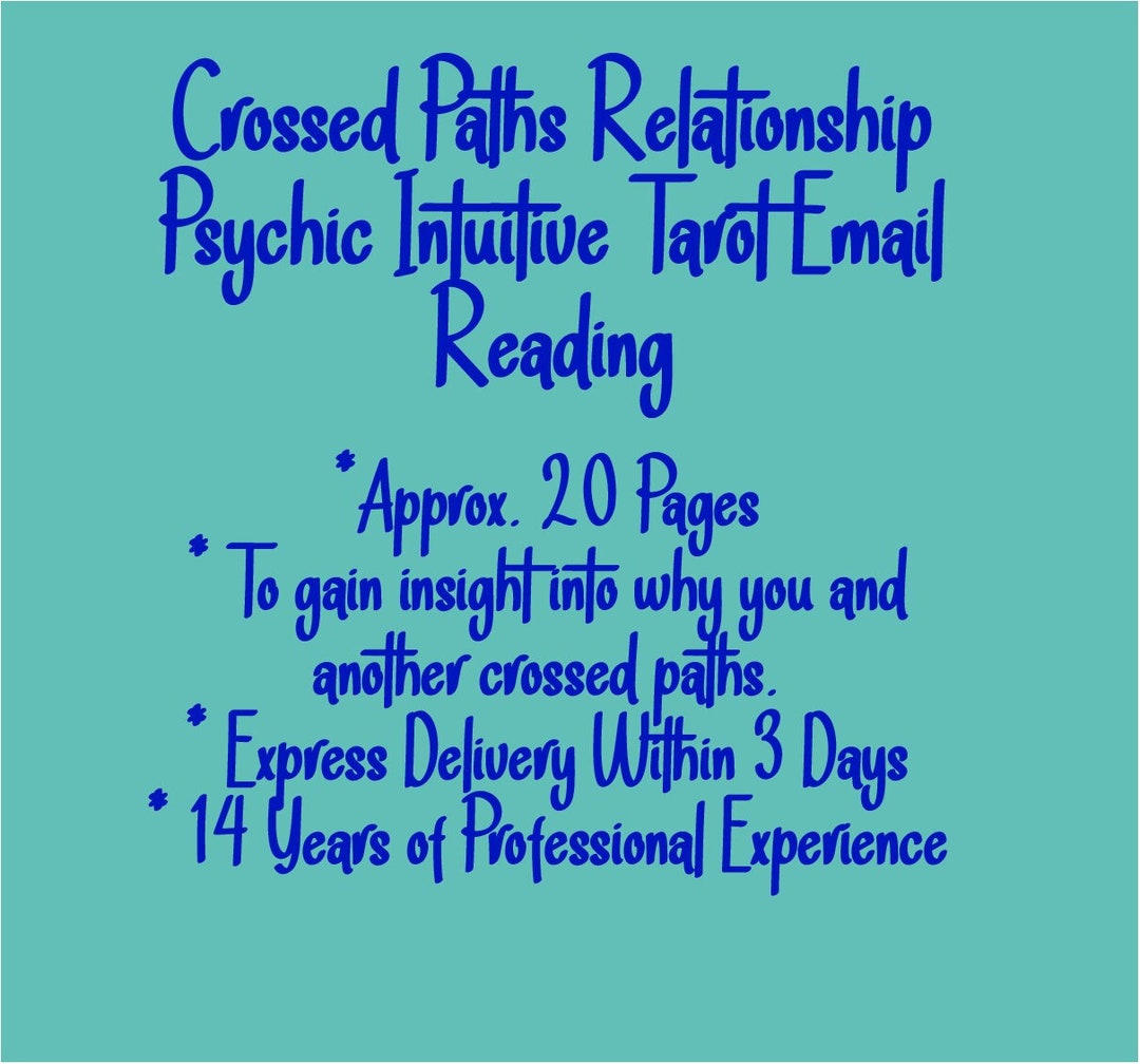 EXPRESS Crossed Paths Relationship Psychic Intuitive Tarot Email ...