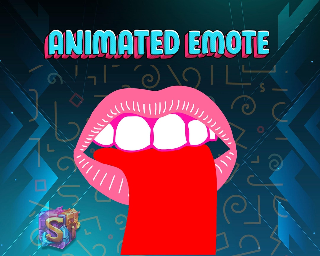 Animated Long Lip Emote, Twitch Streamer Emote, Ready to Use, Animated ...