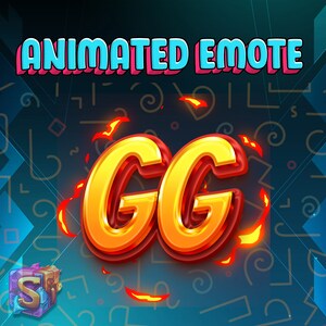 Animated Fire GG Emote, Twitch Streamer Emote, Ready to Use, Animated ...