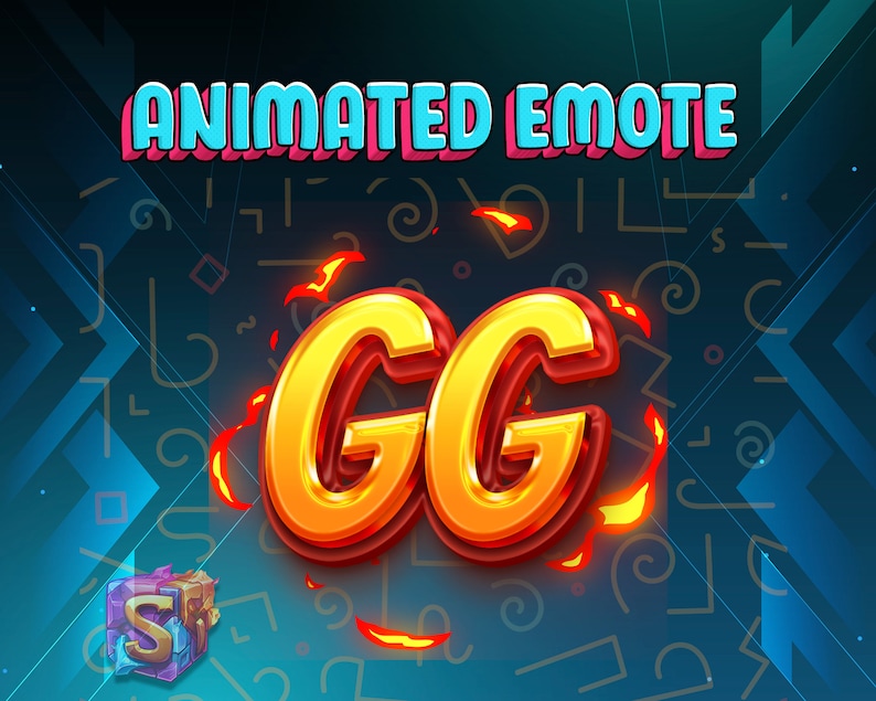 Animated Fire GG Emote, Twitch Streamer Emote, Ready to Use, Animated ...