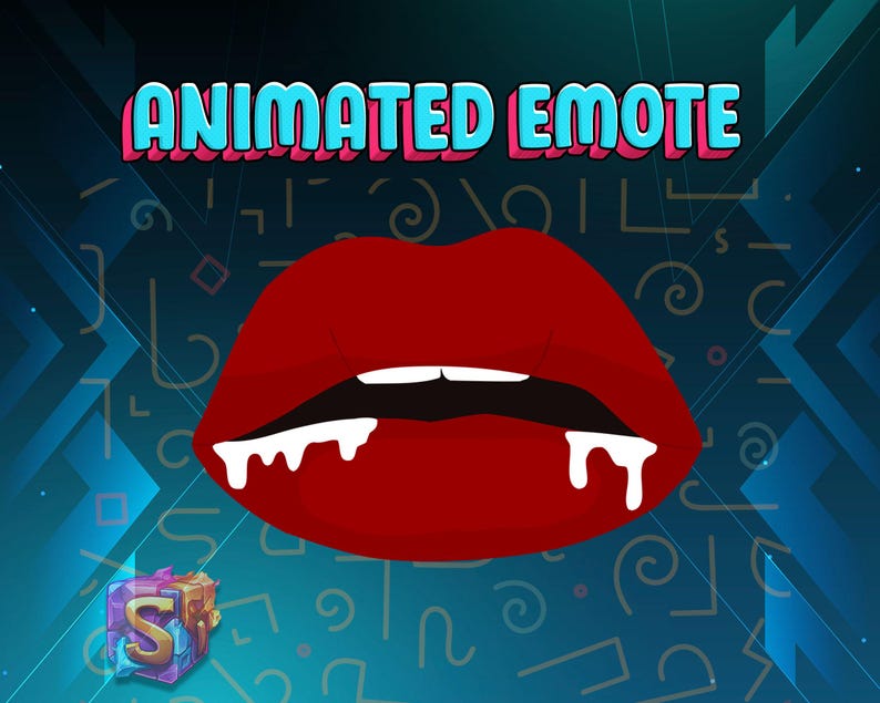 Animated Slobbery Lip Emote, Twitch Streamer Emote, Ready to Use ...