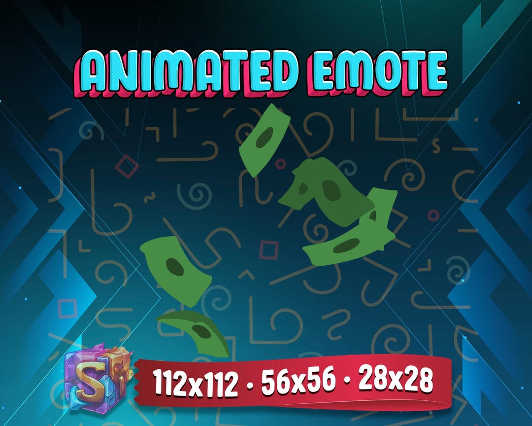 Animated Money Rain Emote, Twitch Streamer Emote, Ready to Use ...