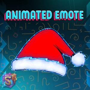 Animated Santa Hat Emote, Twitch Streamer Emote, Ready to Use, Animated ...