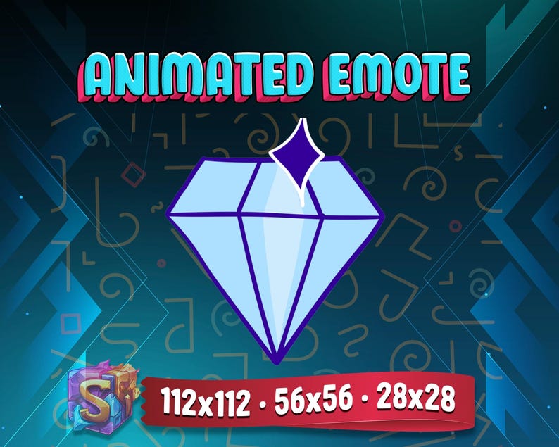 Animated Blue Diamond Emote, Twitch Streamer Emote, Ready to Use ...