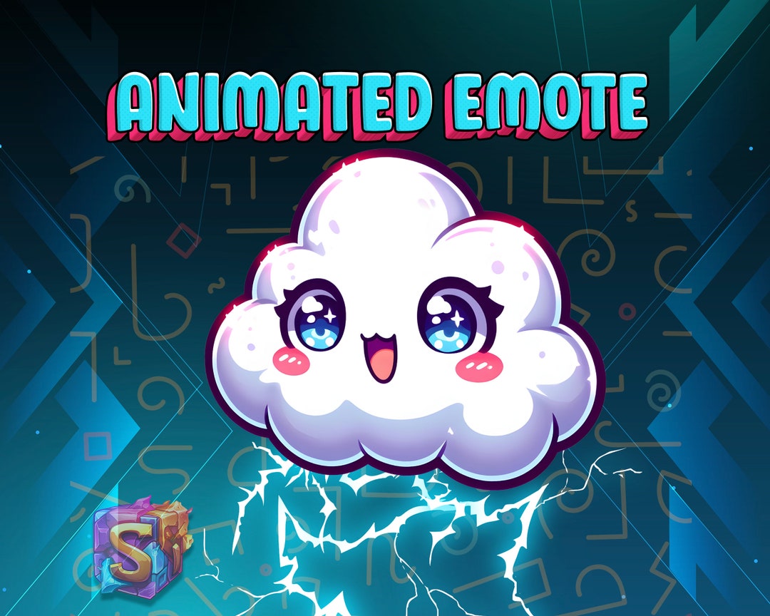 Animated Cute Lightning Emote, Twitch Streamer Emote, Ready to Use ...