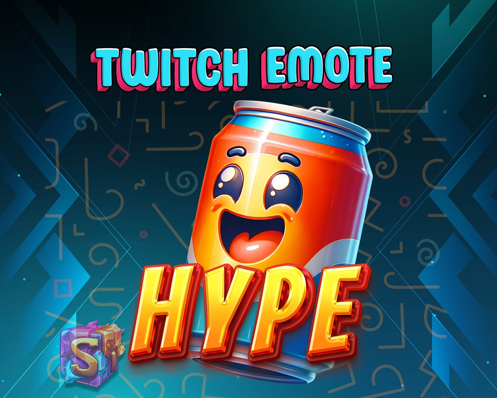 HYPE Cola Emote, Twitch Streamer Emote, Ready to Use, Animated Emote ...