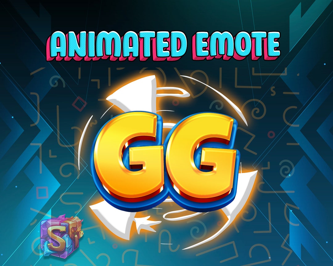 Animated Neon GG Emote, Twitch Streamer Emote, Ready to Use, Animated ...