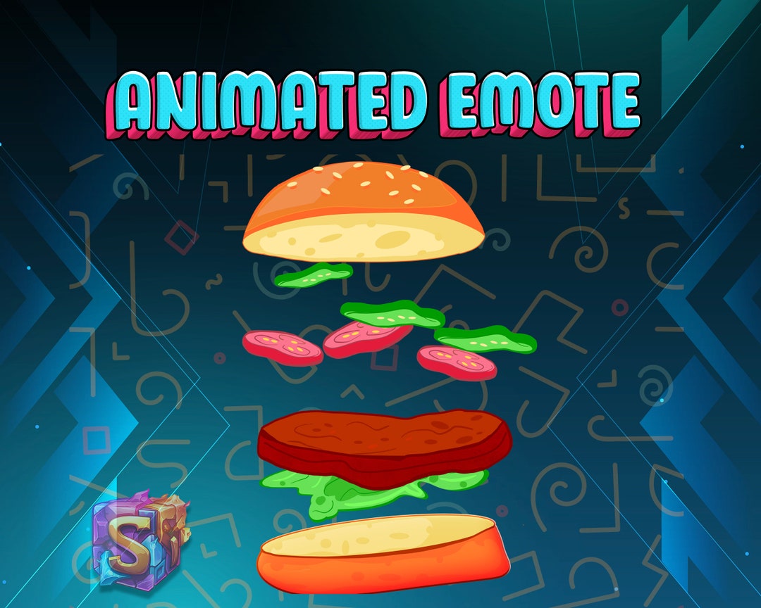 Animated Dancing Hamburger Emote, Twitch Streamer Emote, Ready to Use ...