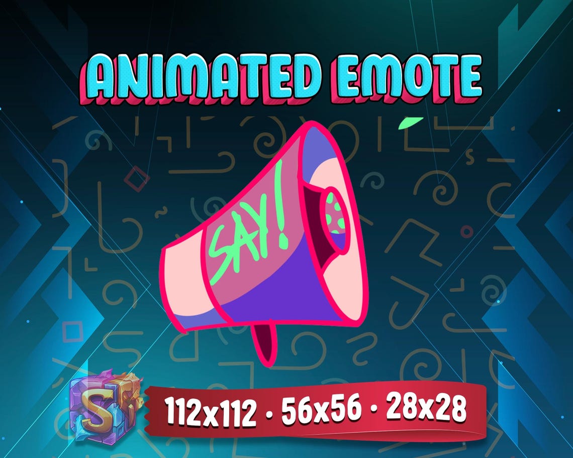 Animated Arcade Say? Emote, Twitch Streamer Emote, Ready to Use ...